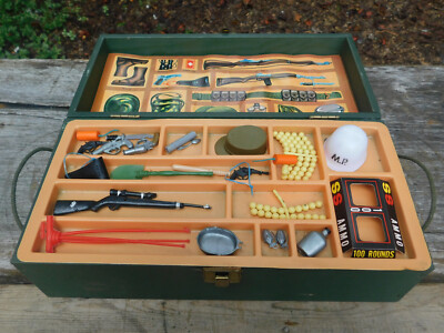 1960's Vintage G.I. Joe Foot Locker Wood with Tray and Accessories ...