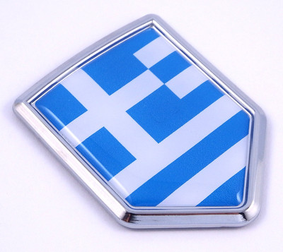 Greece Greek Flag Emblem Chrome Car Decal Bike 3D Sticker Badge | eBay