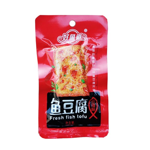 好鱼道鱼豆腐25g*20包 休闲鱼肉豆制品零食小包装卤香烧烤藤椒香辣味 Good Fish Road Fish Tofu New 25g ...