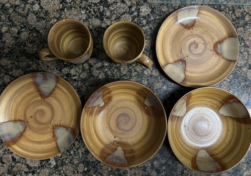 Sango Splash 4951 China 6 Pc Set-2 Salad Plates Salad Bowl 2 Coffee ...