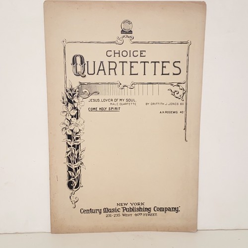 Antique 1872 Come Holy Spirit Quartette Sheet Music by A H Rosewig | eBay