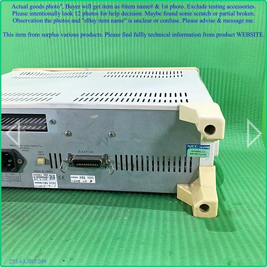 HIOKI 3532-50, LCR HiTESTER PVC panel dis-color as photos, sn:9487 ...