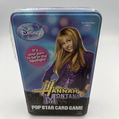 Disney Hannah Montana Pop Star Card Game Partially Sealed NEW In Tin ...