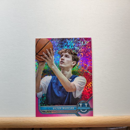 2021-22 Bowman University Victor Muresan FUCHSIA MINI-DIAMOND Refractor ...
