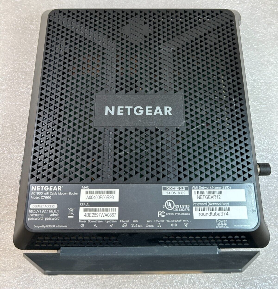 NETGEAR Nighthawk AC1900 4 Wireless-Wi-Fi 802.11ac Router - C7000 ...