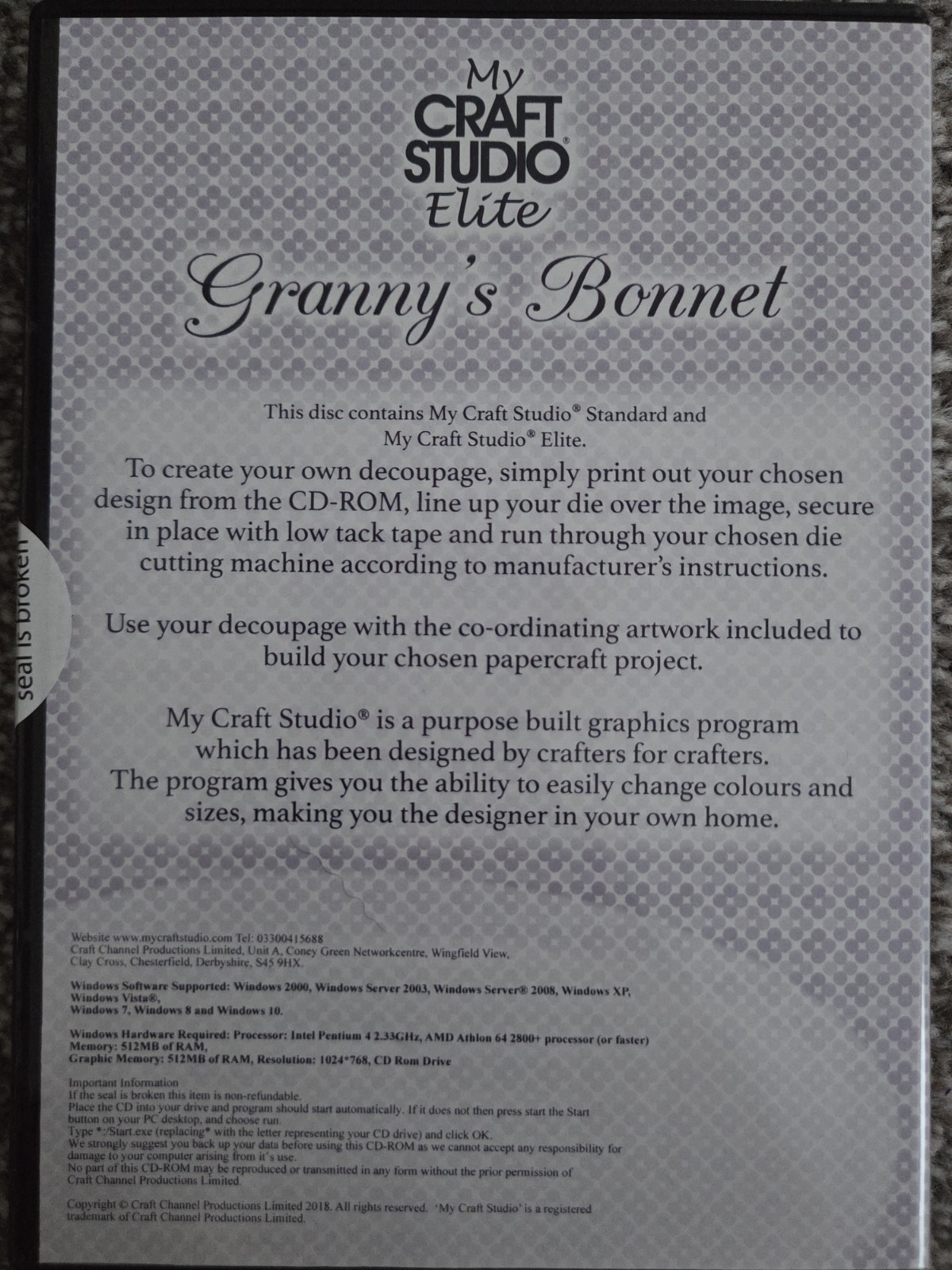 7 unopened My Craft Studio Elite CDs, Hepatica, Spun Sugar, Swift ...