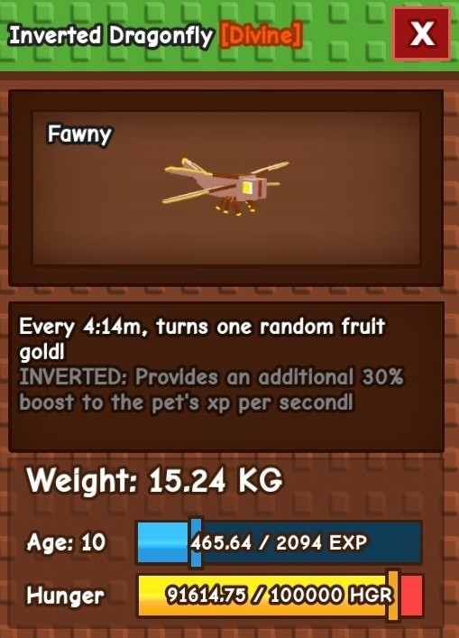 Inverted Huge The Dragonfly grow a garden | divine pet | eBay