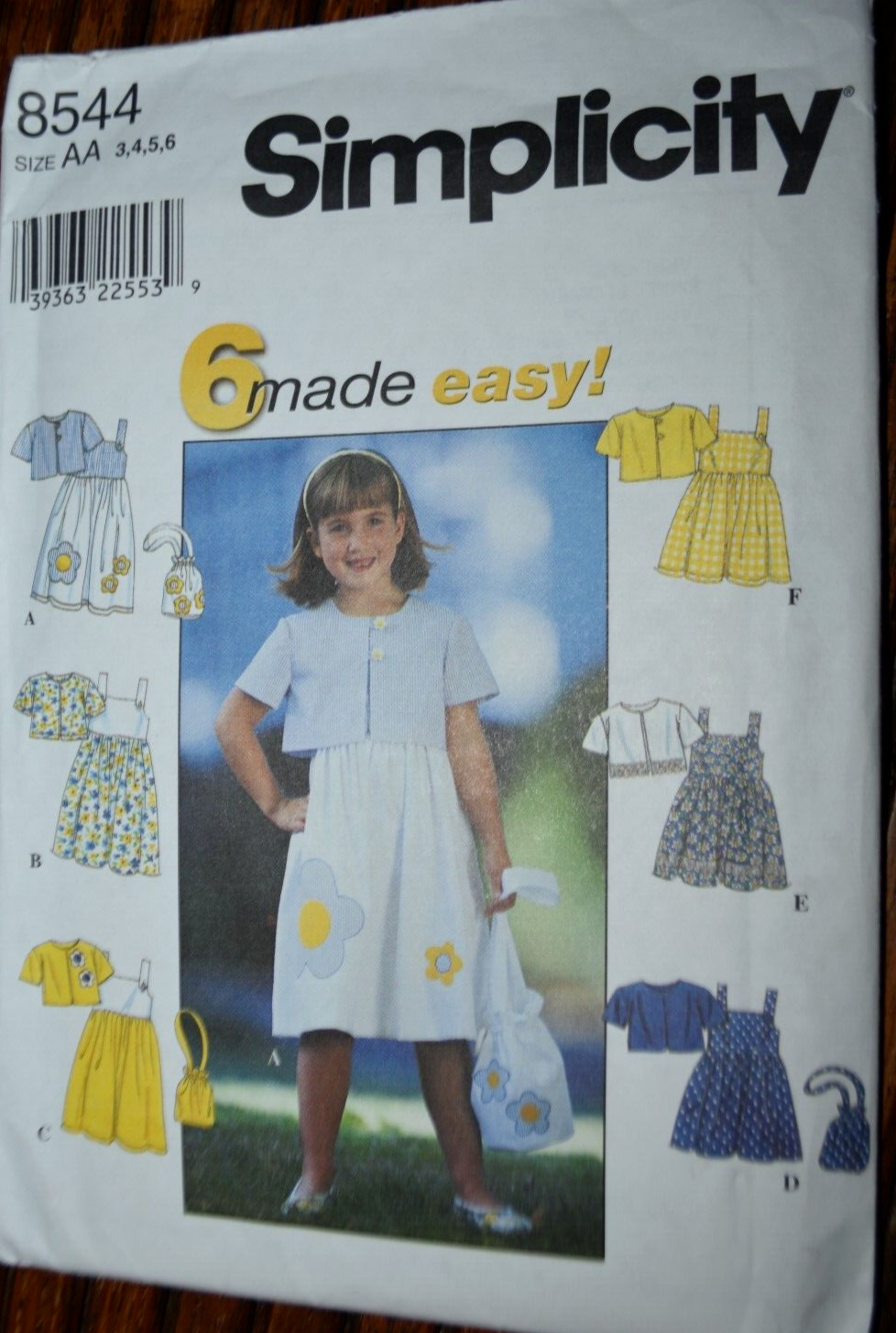 Simplicity 8544 Sew Pattern SUNDRESS Bolero JACKET & PURSE Sz 3-4-5-6 ...
