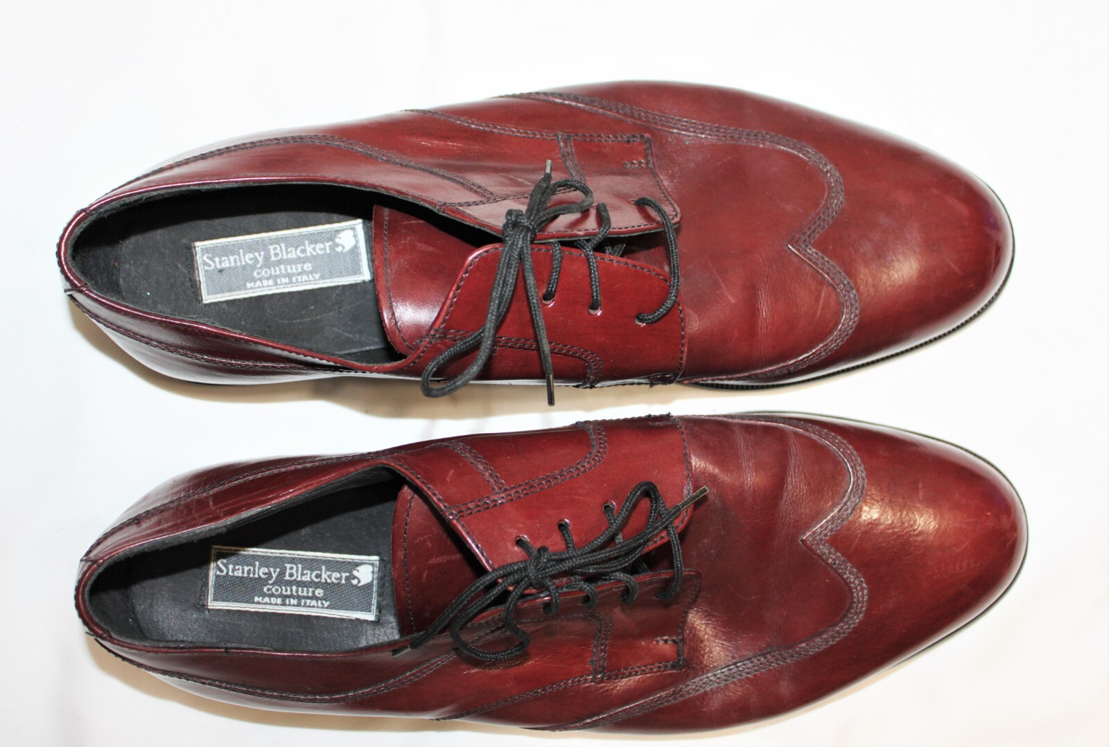 Stanley Blacker Couture Men’s Size 12 Leather Lace Up Burgundy color ...
