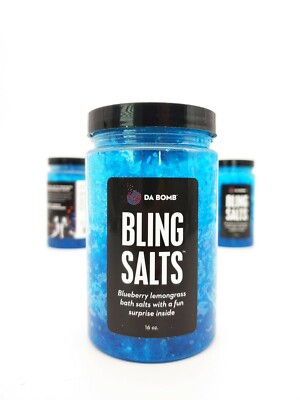 Da Bomb Fun Size Bling Bath Shot Blueberry & Lemongrass Bling Fizz 16oz ...