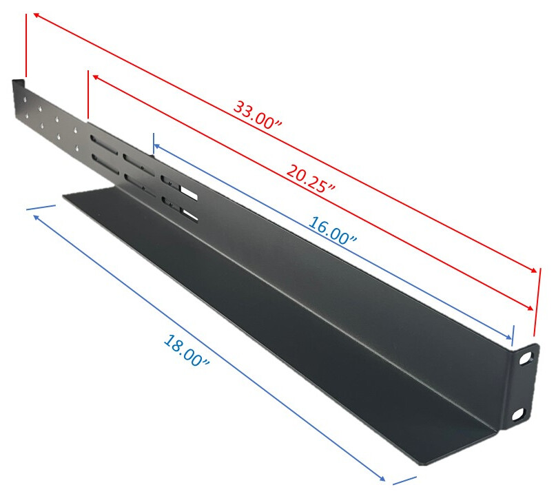 1 Set, Brand New 1U Rack Mount 4-Post Server Shelf Adjustable Rails | eBay