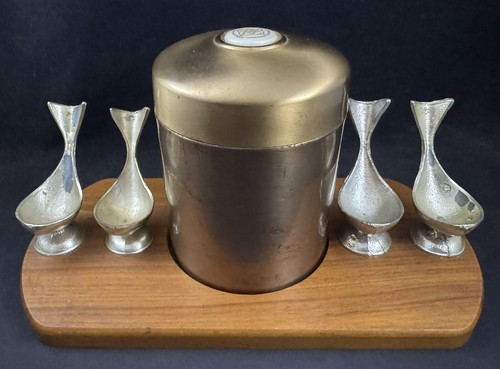 Vintage Aztec "Dip in Cold Water" Four Pipe Tobacco Stand w/ Container ...