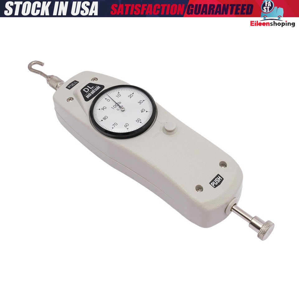 100 Lbs Push Pull Force Gauge,Force Tester Force Gauge w/ 2 Modes & 5 ...