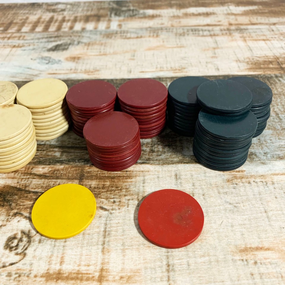 Clay Poker Chips Bakelite U.S. Poker Chips with Big and Small Blind ...