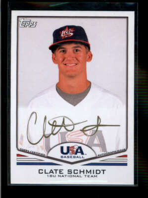 CLATE SCHMIDT 2011 TOPPS TEAM USA GOLD INK ROOKIE AUTOGRAPH AUTO #13/25 ...