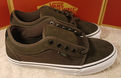 Vans Men's 7.5/Women's 9 Chukka Low Pro Olive Green/True White | eBay