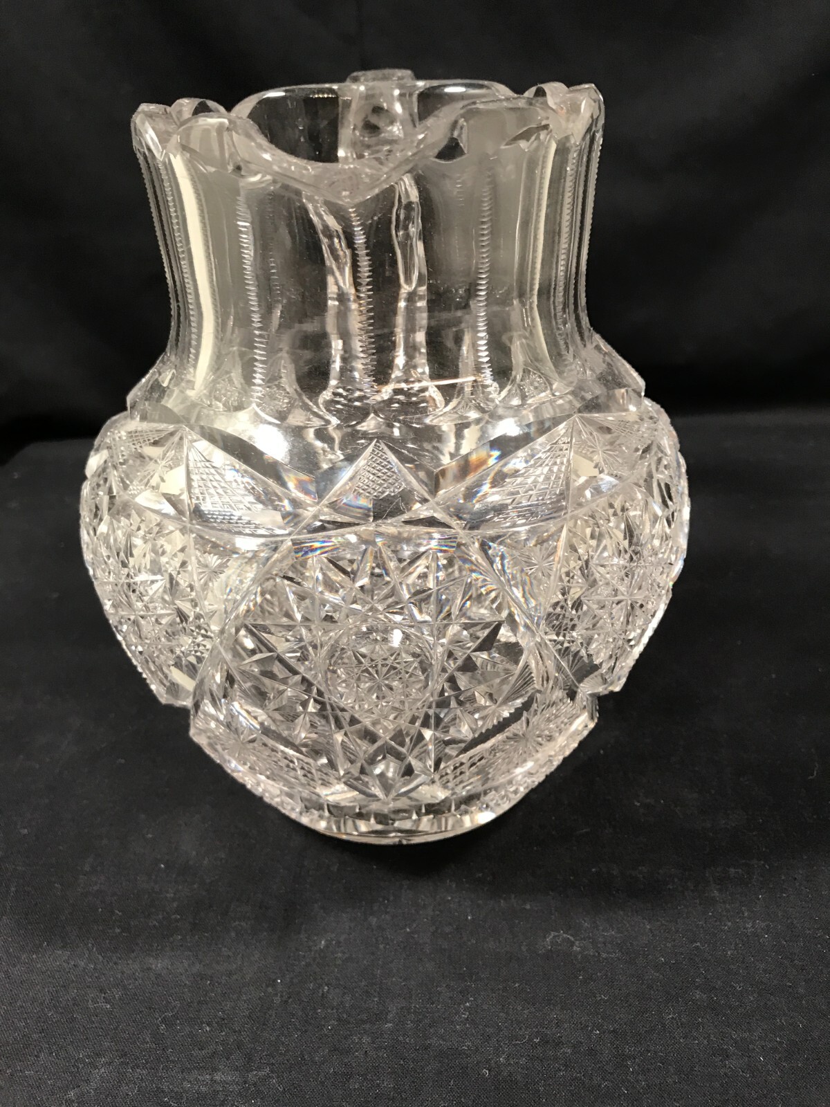ABCG American Brilliant Cut Glass Pitcher Signed Libbey “COLONNA” 1896 ...