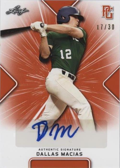 2021 Leaf Perfect Game National Showcase - Autographs Dallas Macias #BA ...