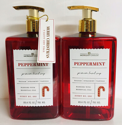 2-Pack Morgan Childs ~ Peppermint Premium Hand Soap w/ Essential Oils ...