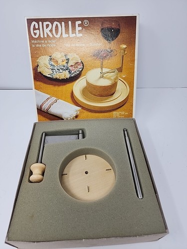 Vintage GIROLLE Wooden Rotary Cheese Shaver Cutter Tete de Moine ...