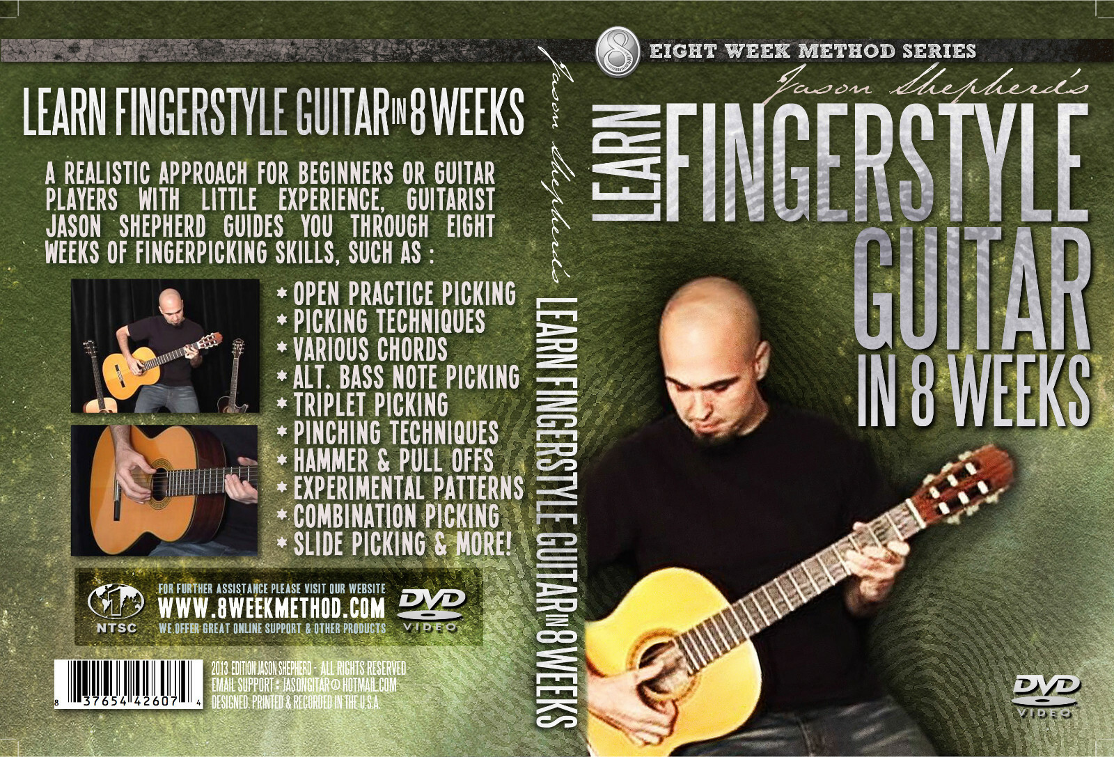 Learn Fingerstyle Guitar In 8 Weeks Instructional DVD Lessons Jason ...