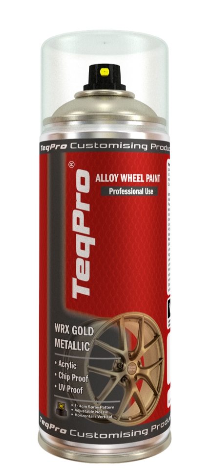 TeqPro ® Alloy Wheel Spray Paint WRX Gold Metallic Quality Acrylic ...