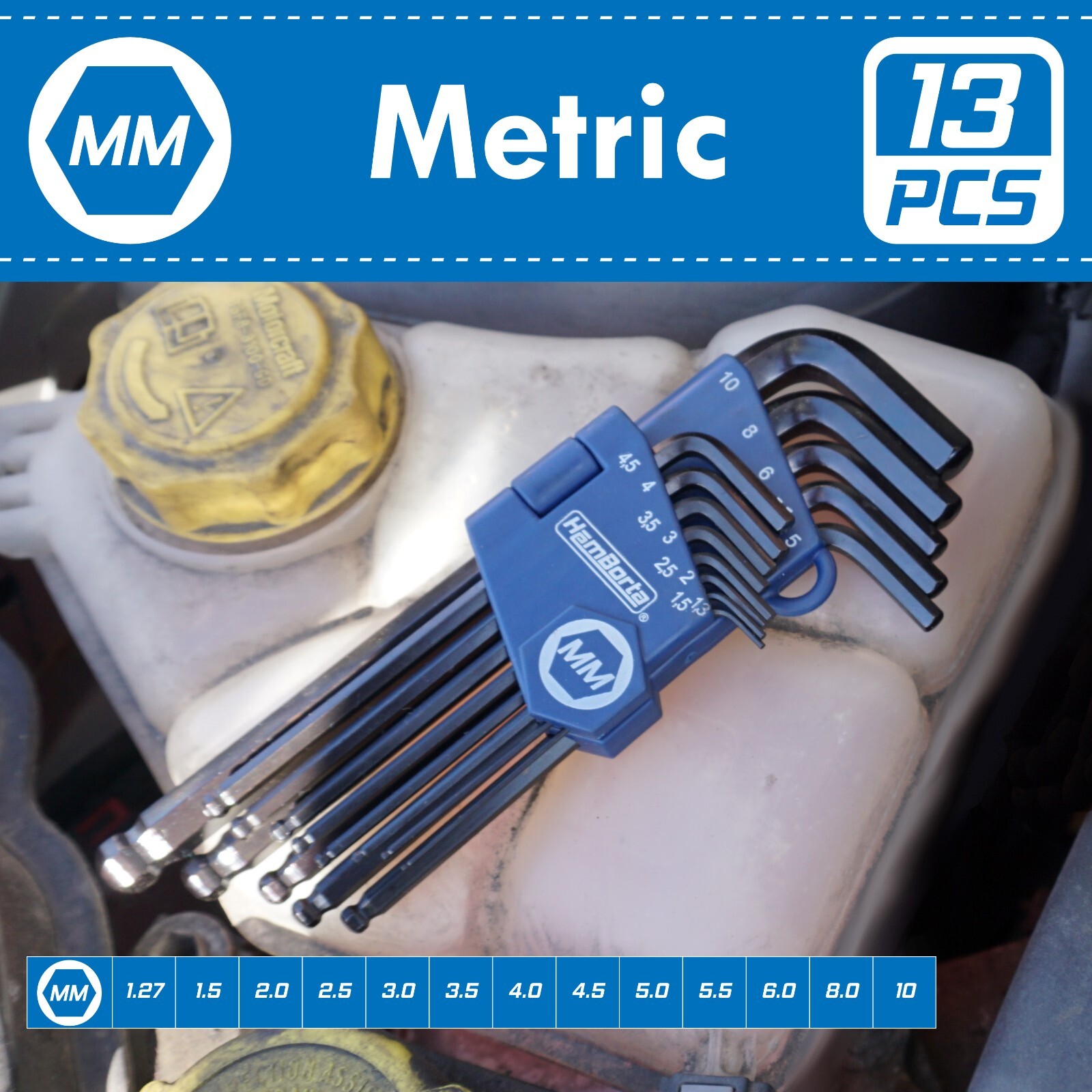 Allen Key Set HemBorta 13pc Metric Alan Keys Sets Long Ball End Allen ...