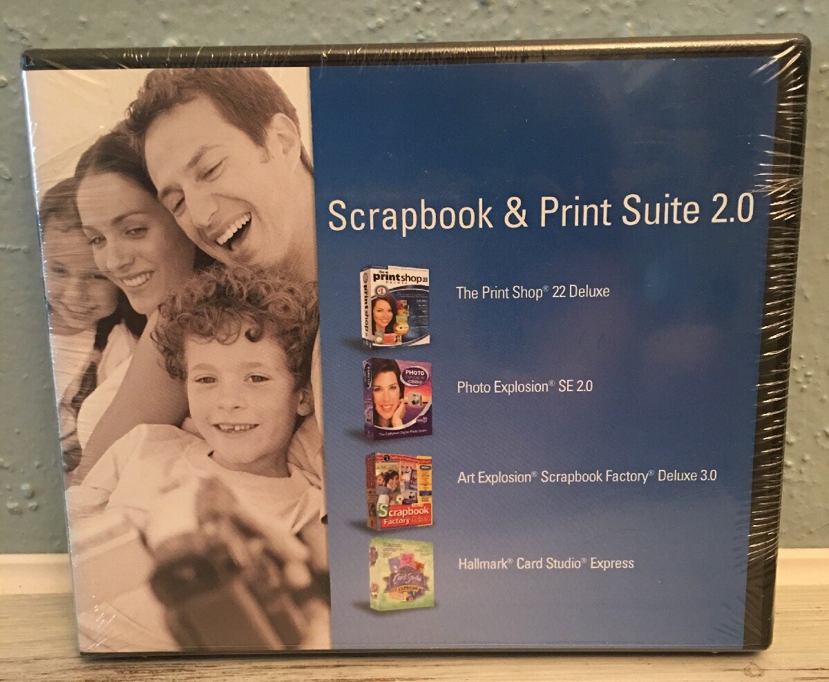 * SCRAPBOOK & PRINT SUITE 2.0 * PRINT SHOP 22 DELUXE * PHOTO EXPLOSION ...