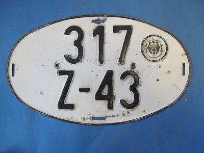 Germany license plate oval heavy older style Bremen Freihavn | eBay