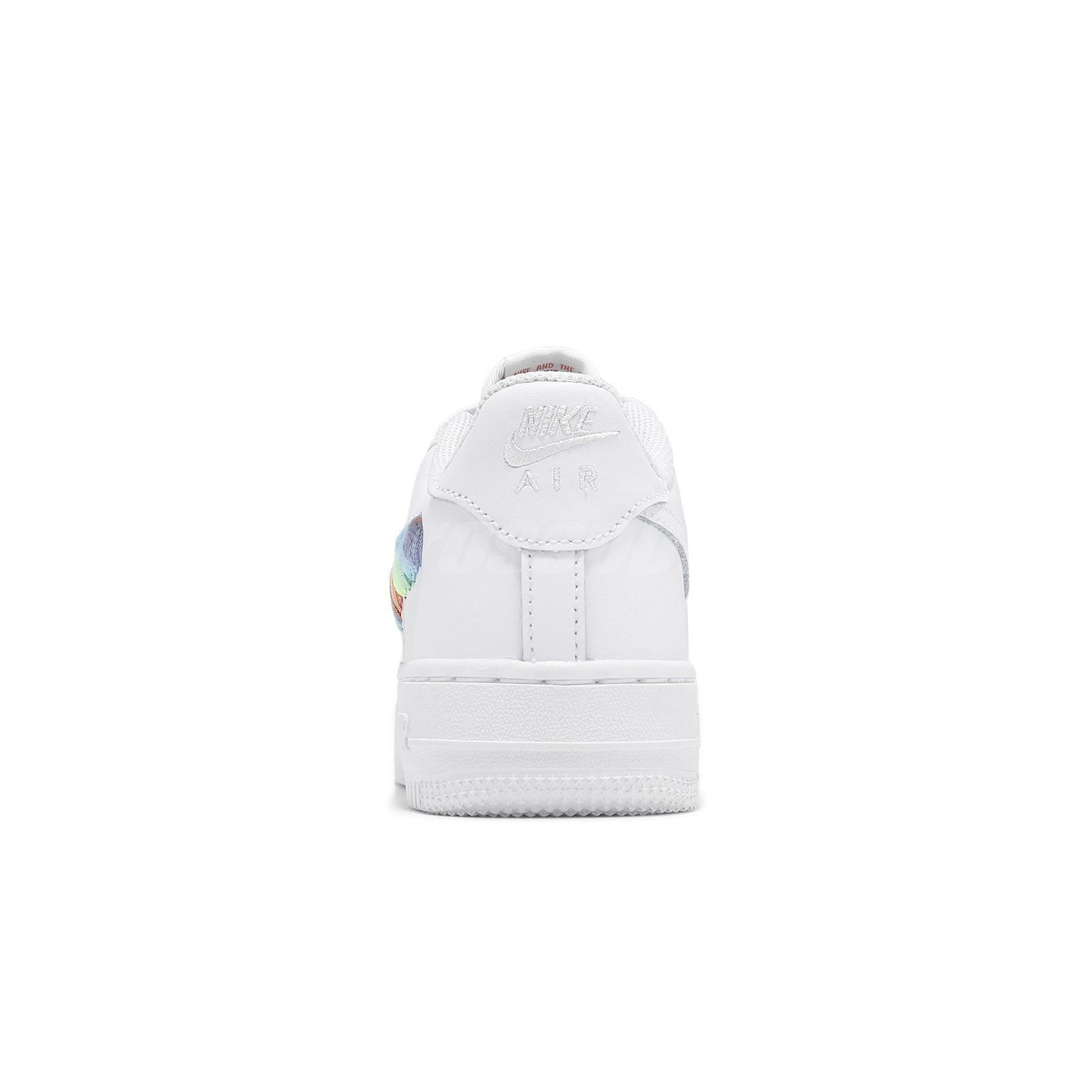 Nike Air Force 1 LV8 1 GS AF1 Rainbow Swoosh Kids Youth Casual Shoes ...