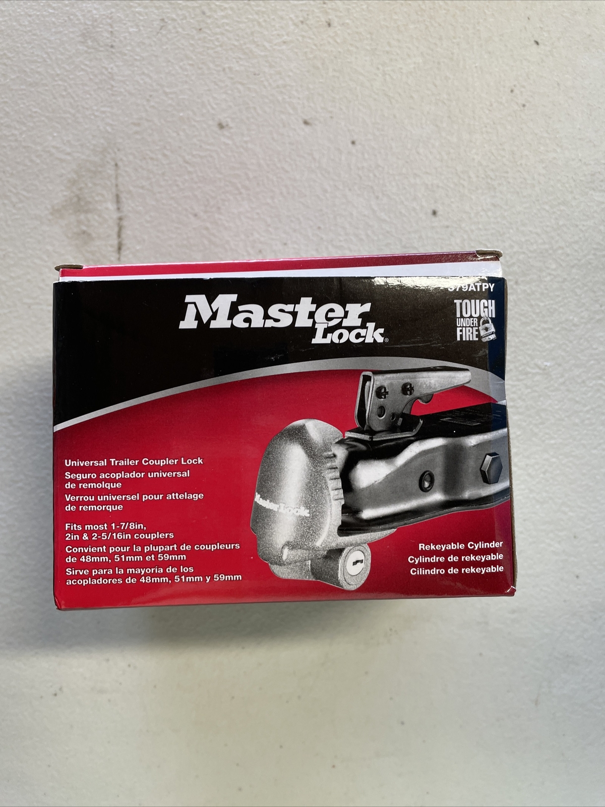 Master Lock 379ATPY Universal Trailer Hitch Coupler Lock for sale ...