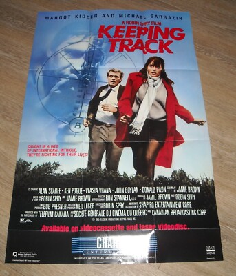 1985 KEEPING TRACK VIDEO RELEASE MOVIE POSTER MARGOT KIDDER MICHAEL ...