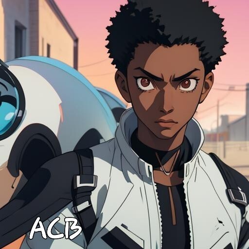 BLACK BOY ANIME DIGITAL AI ART SAME DAY CELL PHONE COMPUTER SCREENSAVER ...