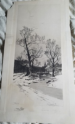 Ernest C Rost 1890 Etching signed | eBay