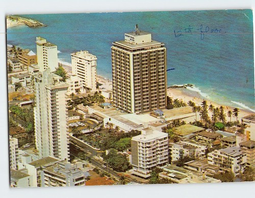 Postcard Aerial view of Dupont Plaza Hotel El Condado Puerto Rico USA ...