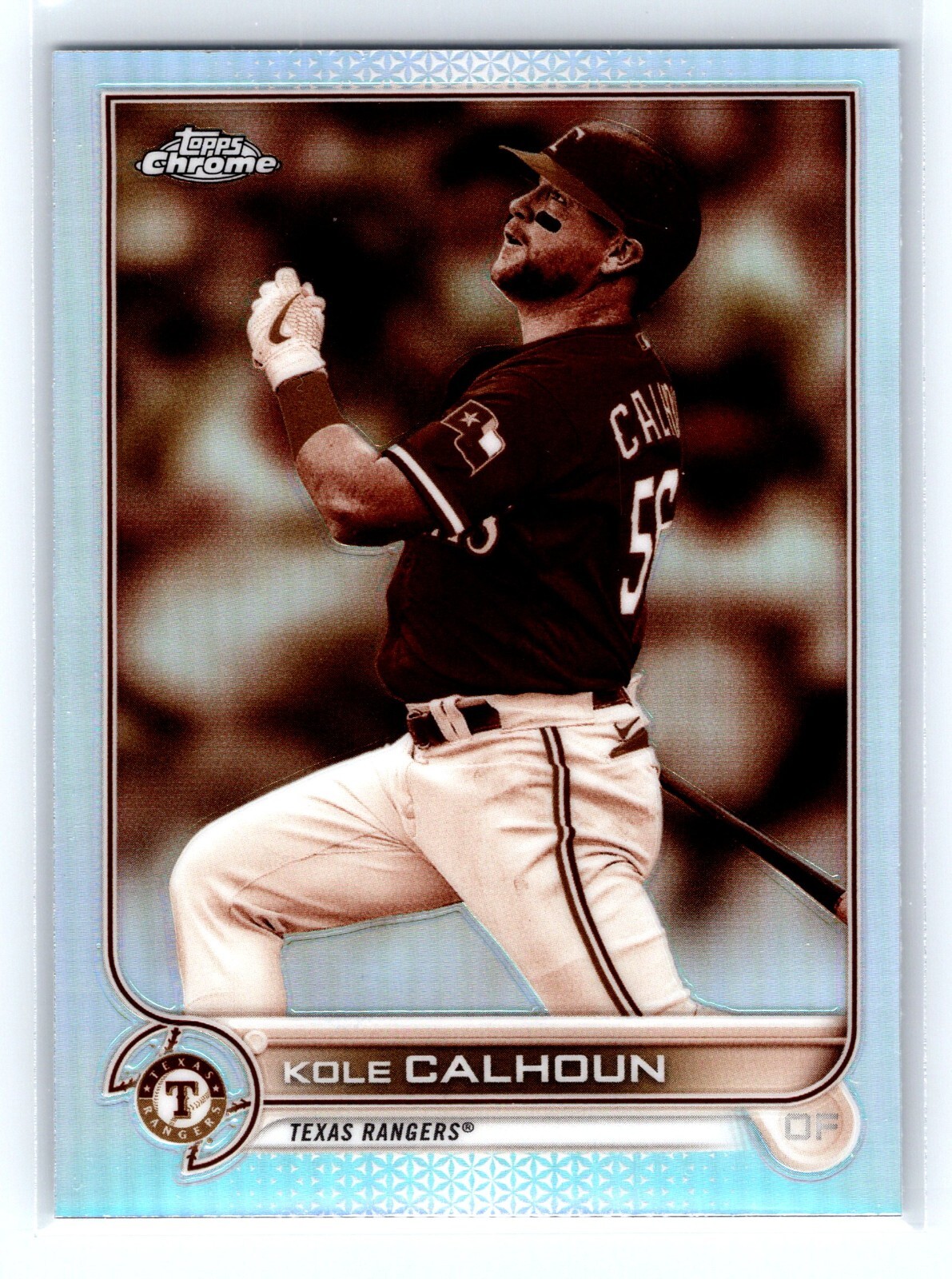 2022 Topps Chrome Kole Calhoun Sepia Refractor #17 Rangers | eBay