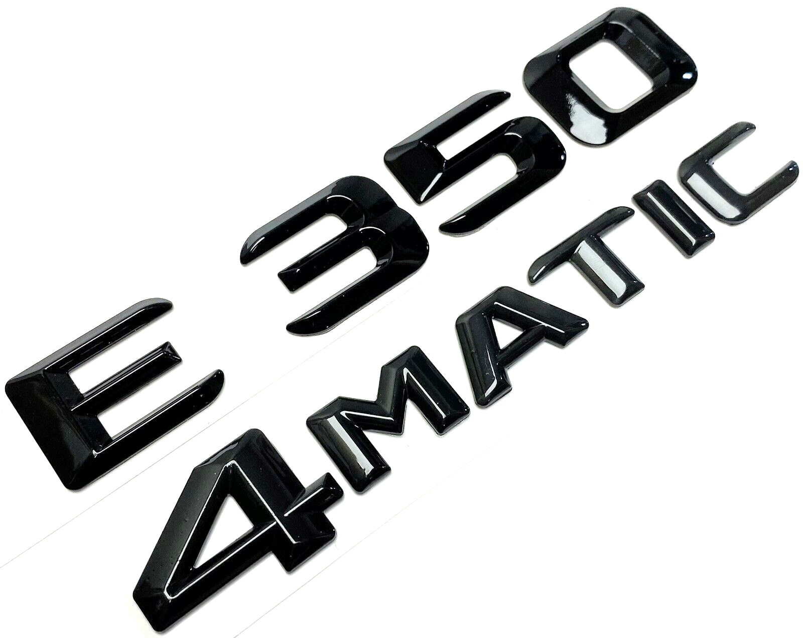 #1 BLACK E350 +4MATIC REPLACEMENT FOR MERCEDES REAR TRUNK EMBLEM BADGE ...