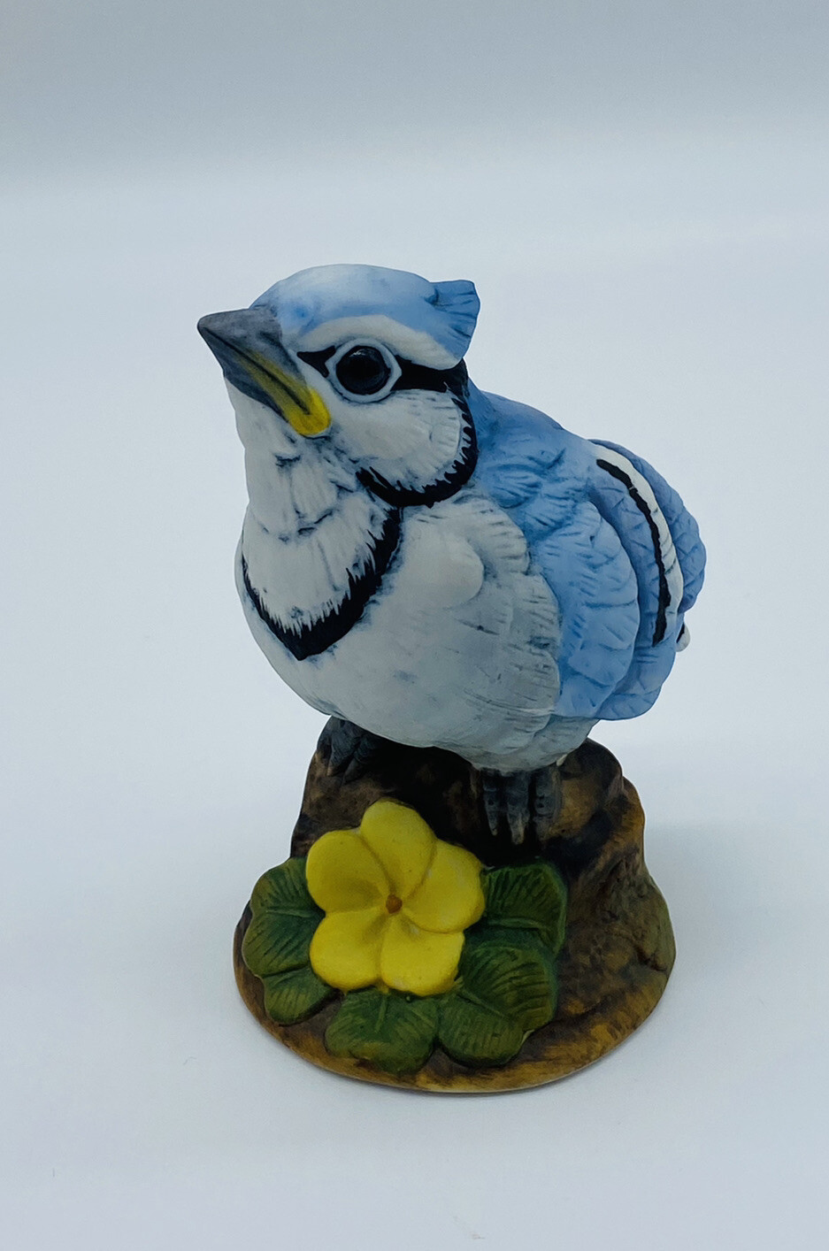 Baby Blue Jay Andrea by Sadek Porcelain Realistic Bird Figurine #6350 Japan 4" | eBay