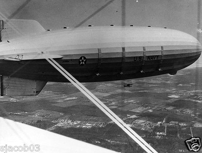 USS Akron Airship Training Excercise Navy Photo - Plane Recovery - 5 ...