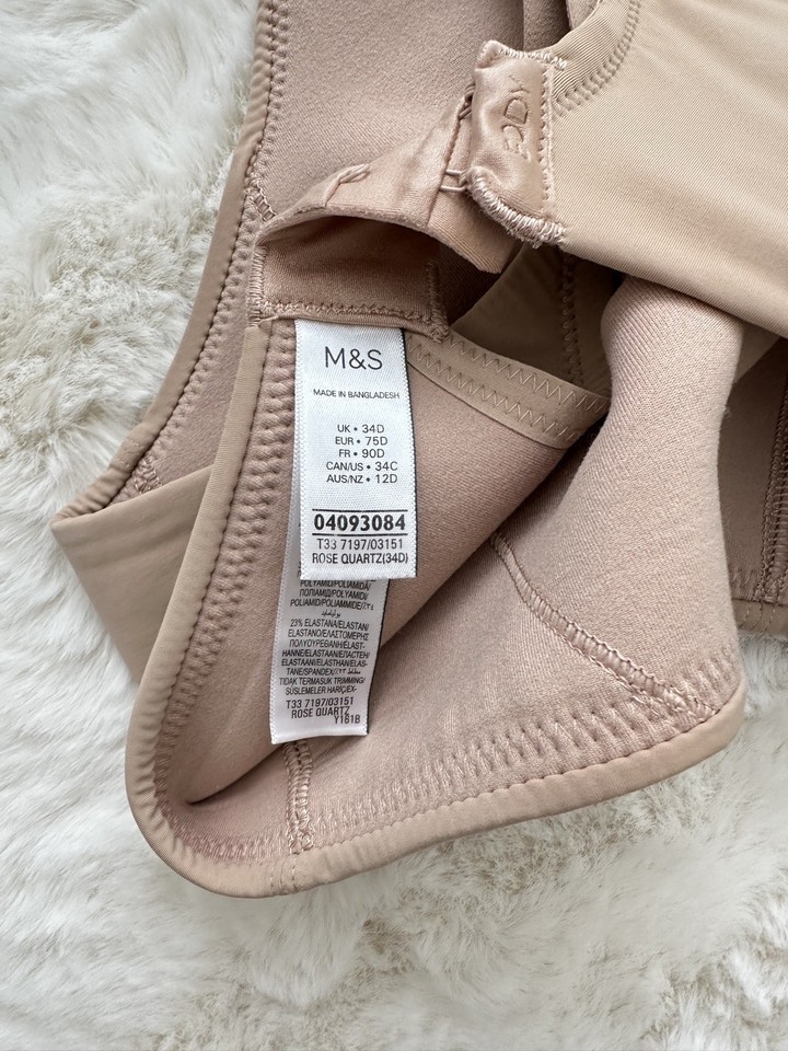 Body by Marks & Spencer Flexifit Non Wired Full Cup Bra 34D Rose Quartz ...