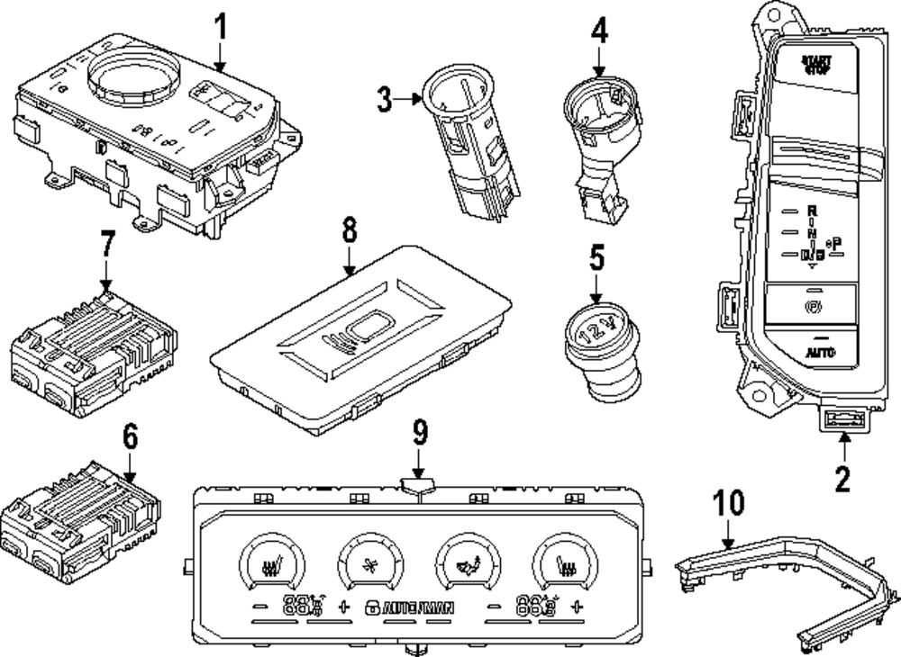 Genuine BMW Automatic Transmission Shift Mode Switch 65-82-5-B3D-E06 ...