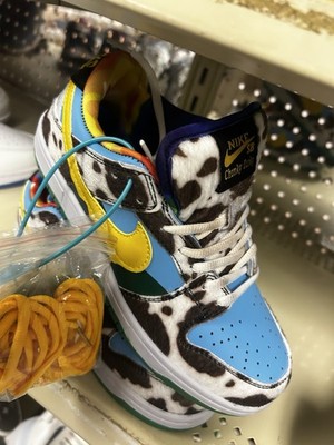 Nike SB Dunk Low Chunky Dunky Blue Yellow Cow Print Animal Multicolor ...