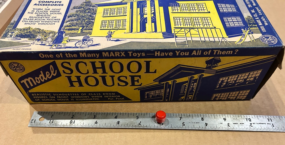 Vintage Marx Toys School House Model Complete w/ Original Box | eBay