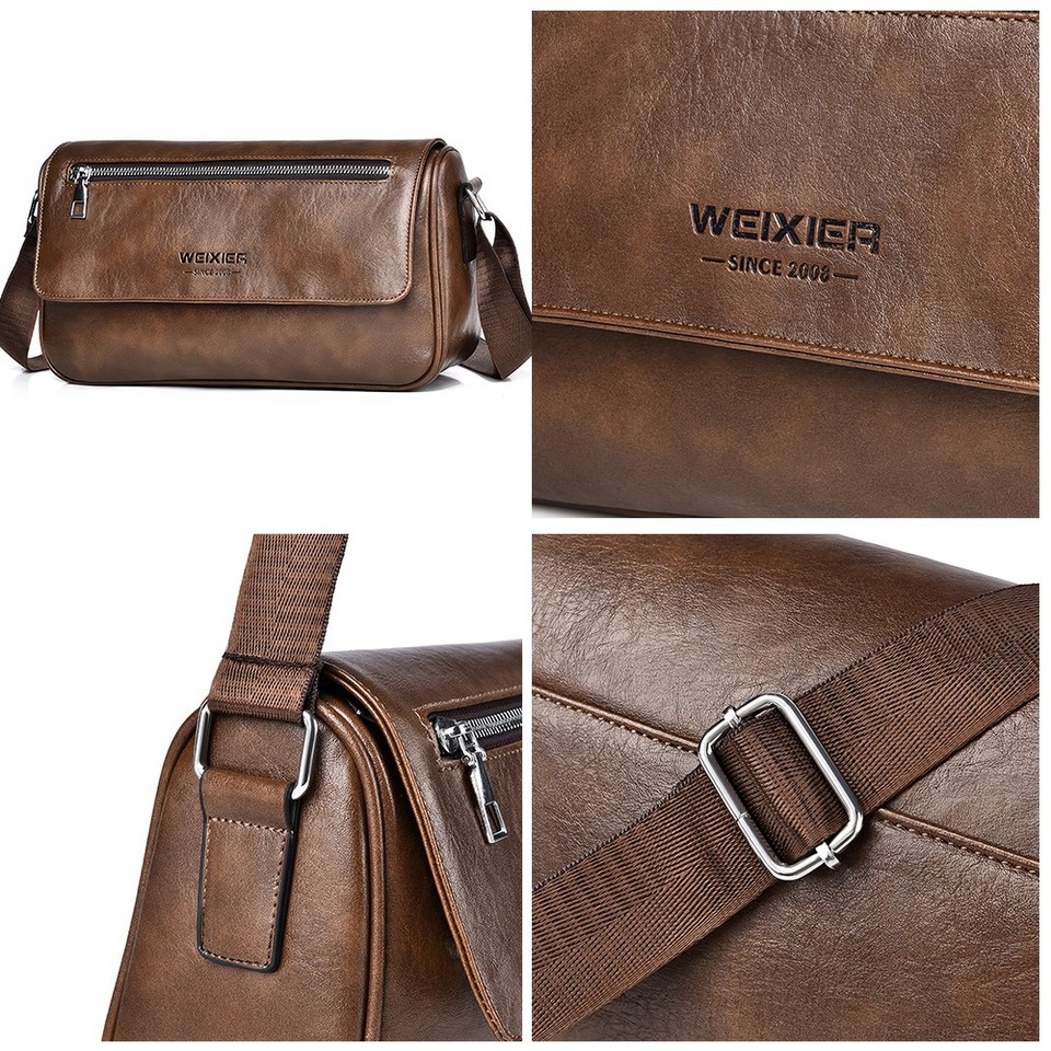 Fashion Men's Bag Flip Shoulder Bag Male Casual Crossbody Bag Messenger ...