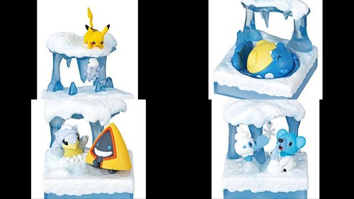 Pokemon World 3 Snow Field Set 4 Types Rement - Pikachu, Yamper, Spheal ...