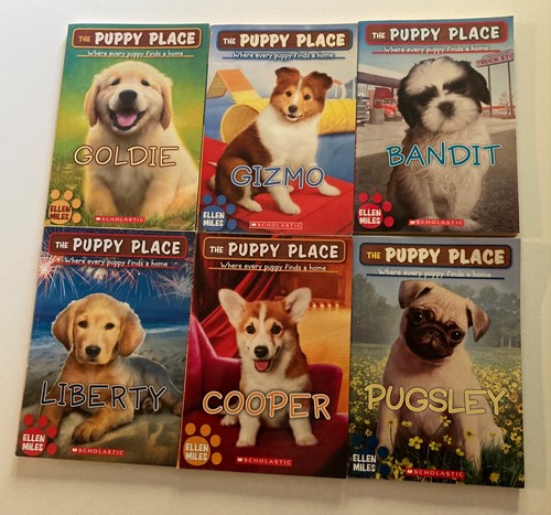 Lot of 6 - The Puppy Place books GIZMO BANDIT GOLDIE PUGSLEY LIBERTY ...