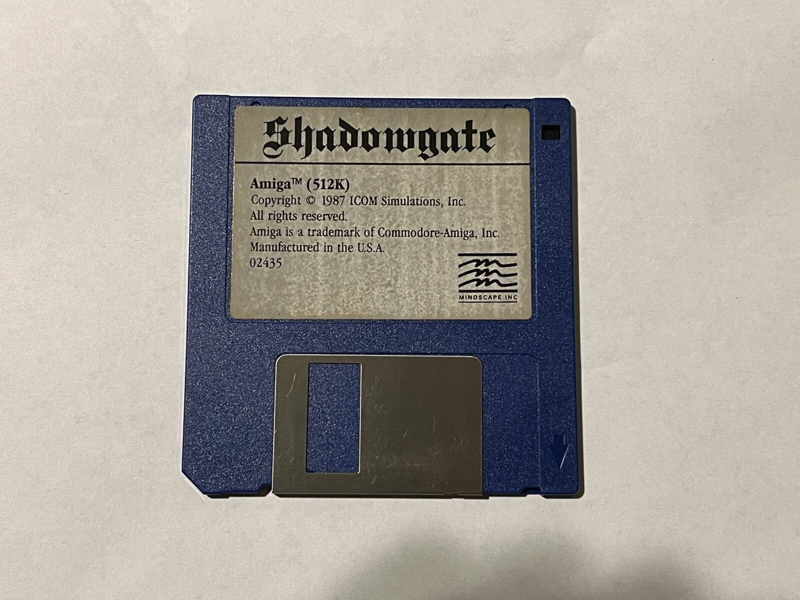 SHADOWGATE COMMODORE AMIGA 3.5 GAME Floppy Disk, Looks Good, Untested ...