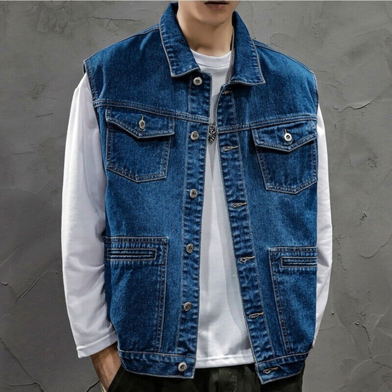 Jean Jackets Vest For Men