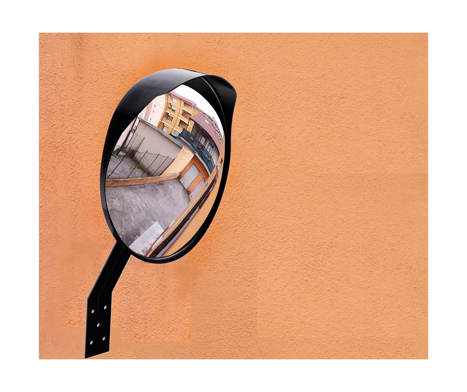 WatchYrBack Black 12 inch Convex Mirror, Outdoor or Indoor, Wide Angle ...