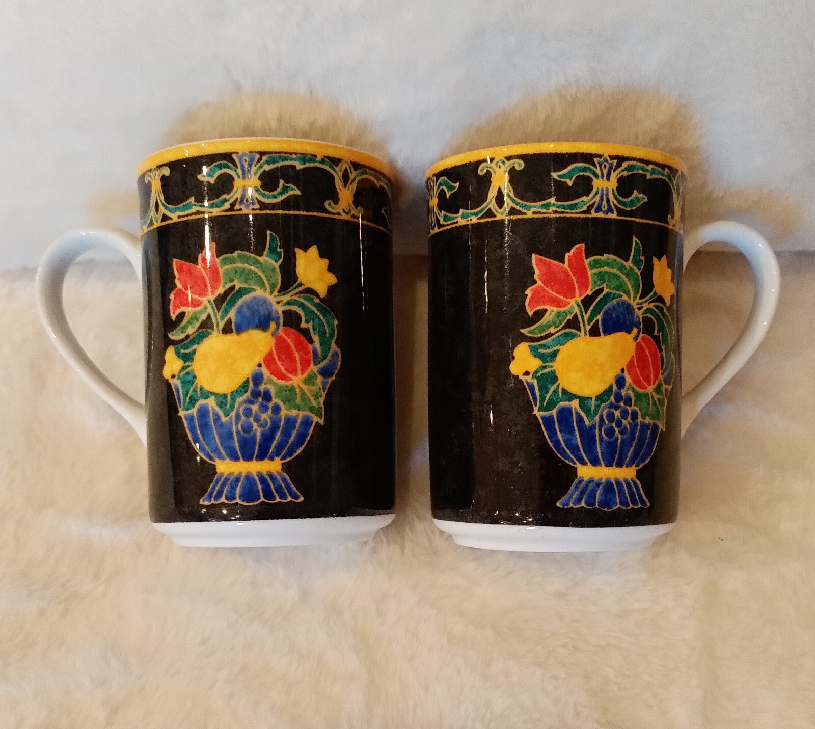 2-Victoria & Beale Napoli #9030 Tea / Coffee Cups Fruit Bowl Design. | eBay